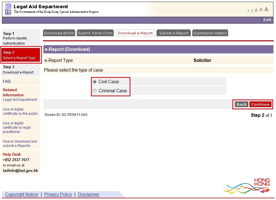 In “Step 3 Download e-Report”, you can download the appropriate e ...